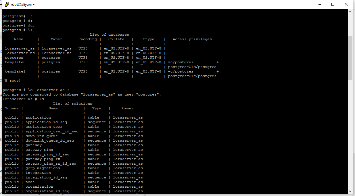 How to get the application/number/nodedeui/rx from the postgresql ...